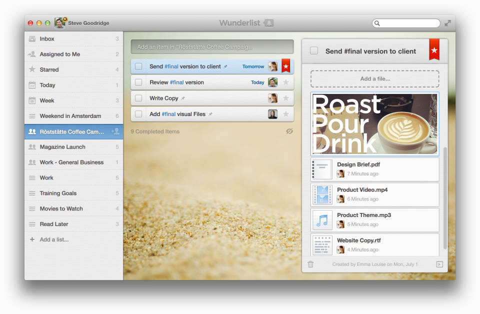 Wunderlist: precios, funciones y opiniones