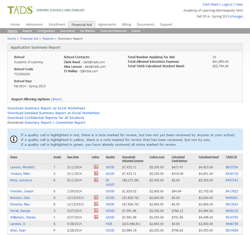 TADS School Management: precios, funciones y opiniones