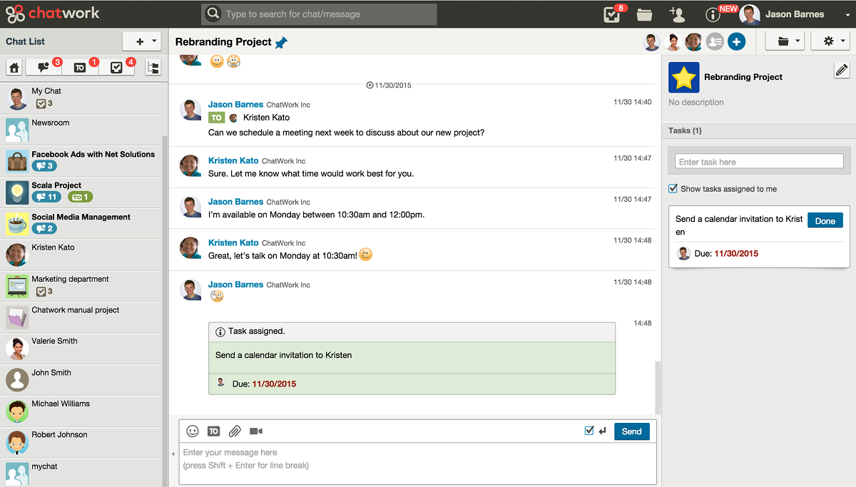 Chatwork: precios, funciones y opiniones